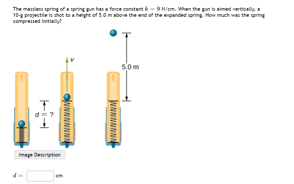 Solved The massless spring of a spring gun has a force | Chegg.com