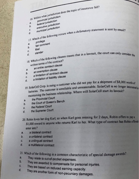 Solved 16 Within What Jurisdiction Does The Topic Of Chegg solved-16-within-what-jurisdiction-does-the-topic-of-chegg