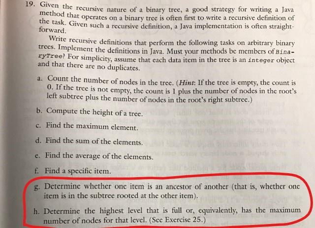 Solved ***JAVA*** Programming Project ~ Binary Trees! Parts | Chegg.com
