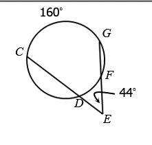 Solved Find the measure of Arc DF116 Degrees108 Degrees72 | Chegg.com