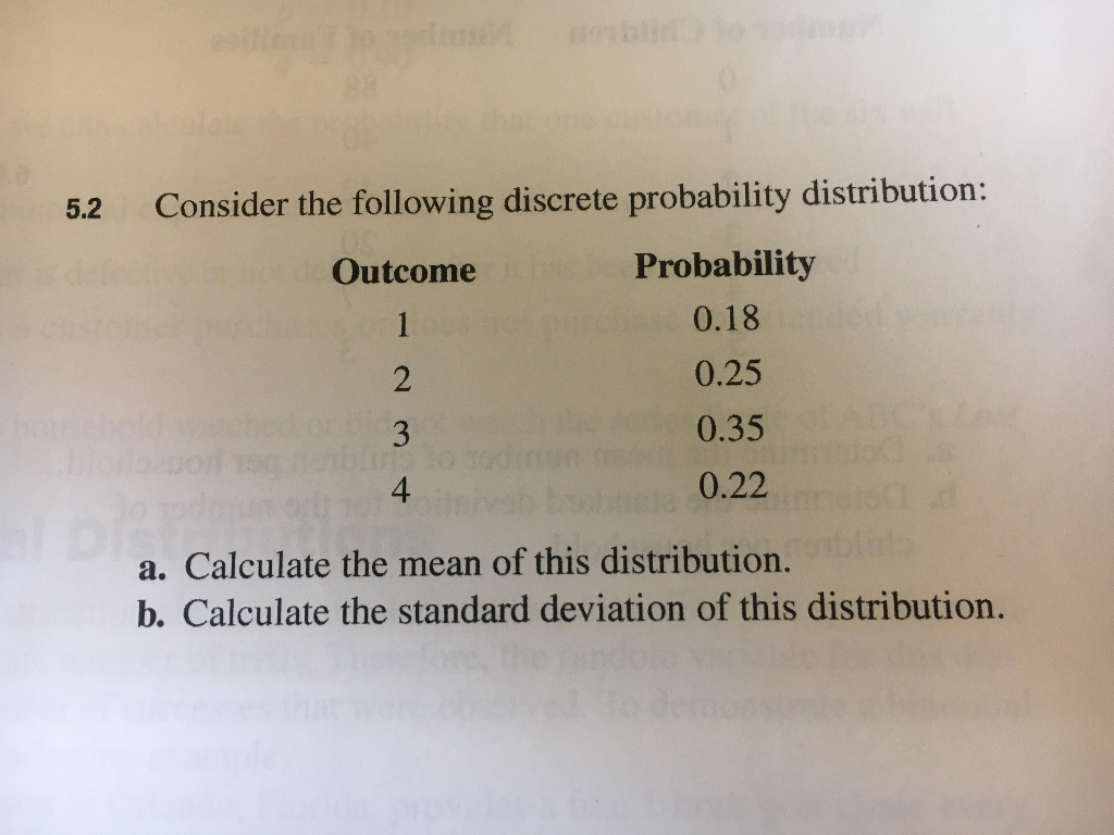 Solved 5.2 Consider the following discrete probability | Chegg.com