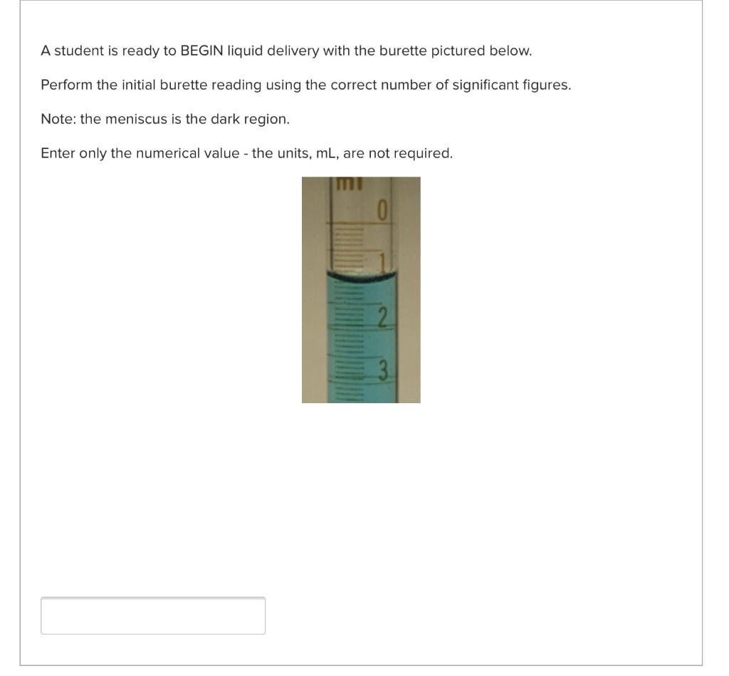 Solved A student is ready to BEGIN liquid delivery with the | Chegg.com