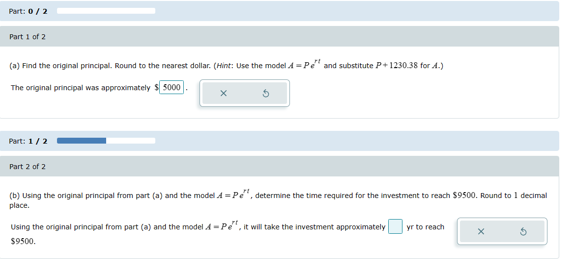 Solved Part: 0 / 2Part 1 ﻿of 2(a) ﻿Find the original | Chegg.com