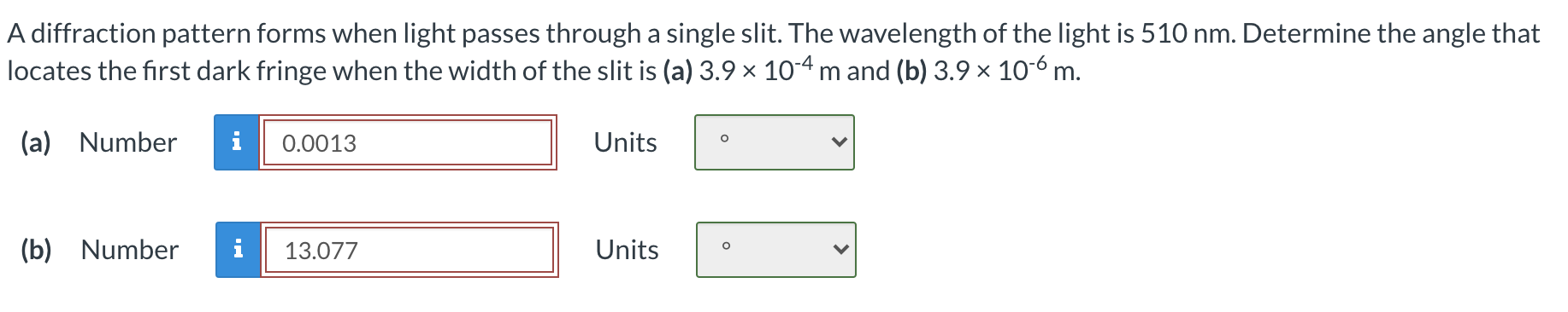 Solved A diffraction pattern forms when light passes through | Chegg.com