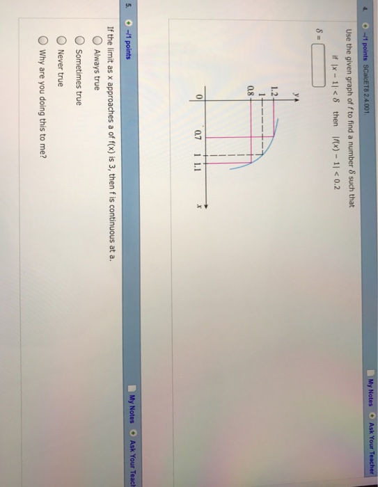 Solved Use the given graph of f to find a number delta such | Chegg.com