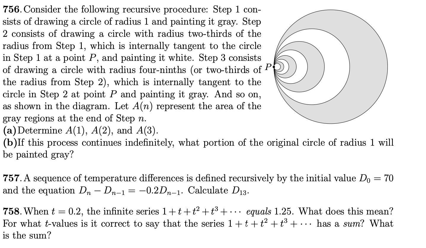 Solved 756. Consider the following recursive procedure: Step | Chegg.com
