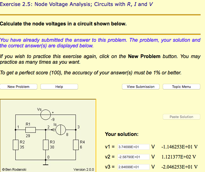 Solved Exercise 2.5: Node Voltage Analysis; Circuits with R, | Chegg.com