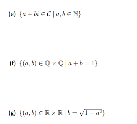 Solved Determine, with justification whether each of the | Chegg.com