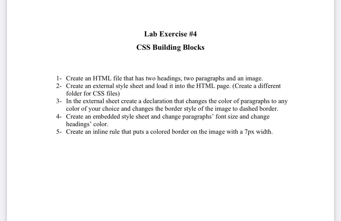 Solved 1- Create an HTML file that has two headings, two | Chegg.com