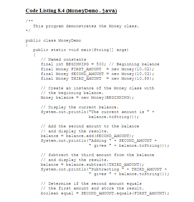 Solved Chapter 8 Lab More Classes and Objects Lab Objectives | Chegg.com