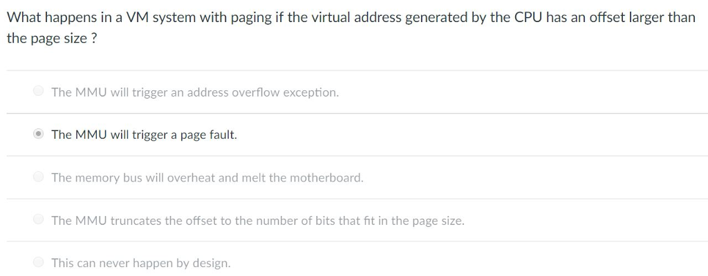 Solved What happens in a VM system with paging if the | Chegg.com