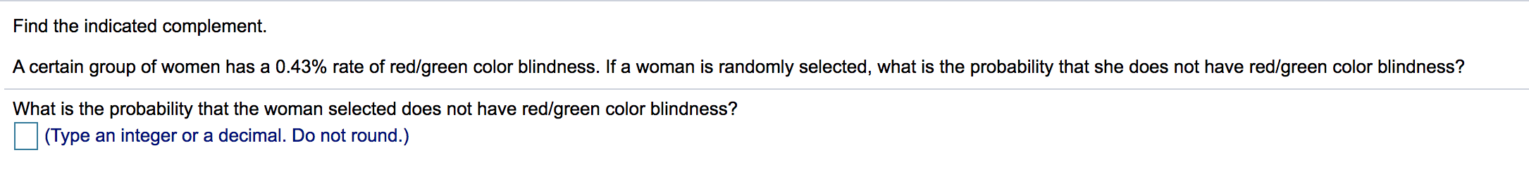 Solved Find the indicated complement. A certain group of | Chegg.com