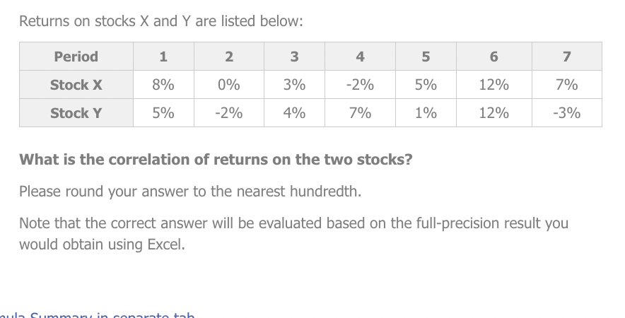 Solved Returns on stocks X and Y are listed below:Period | Chegg.com