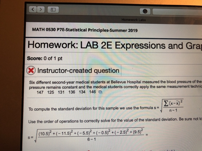 Solved Homework Labs MATH 0530 P7E-Statistical | Chegg.com