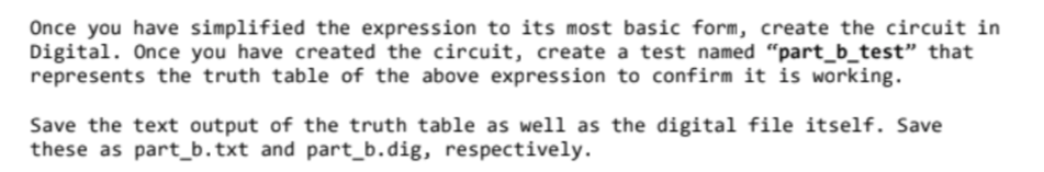 Solved Part B For Part B, implement a simplification of the | Chegg.com