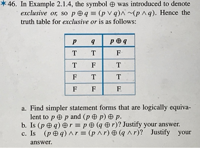 Solved *46. In Example 2.1.4, the symbol田was introduced to | Chegg.com