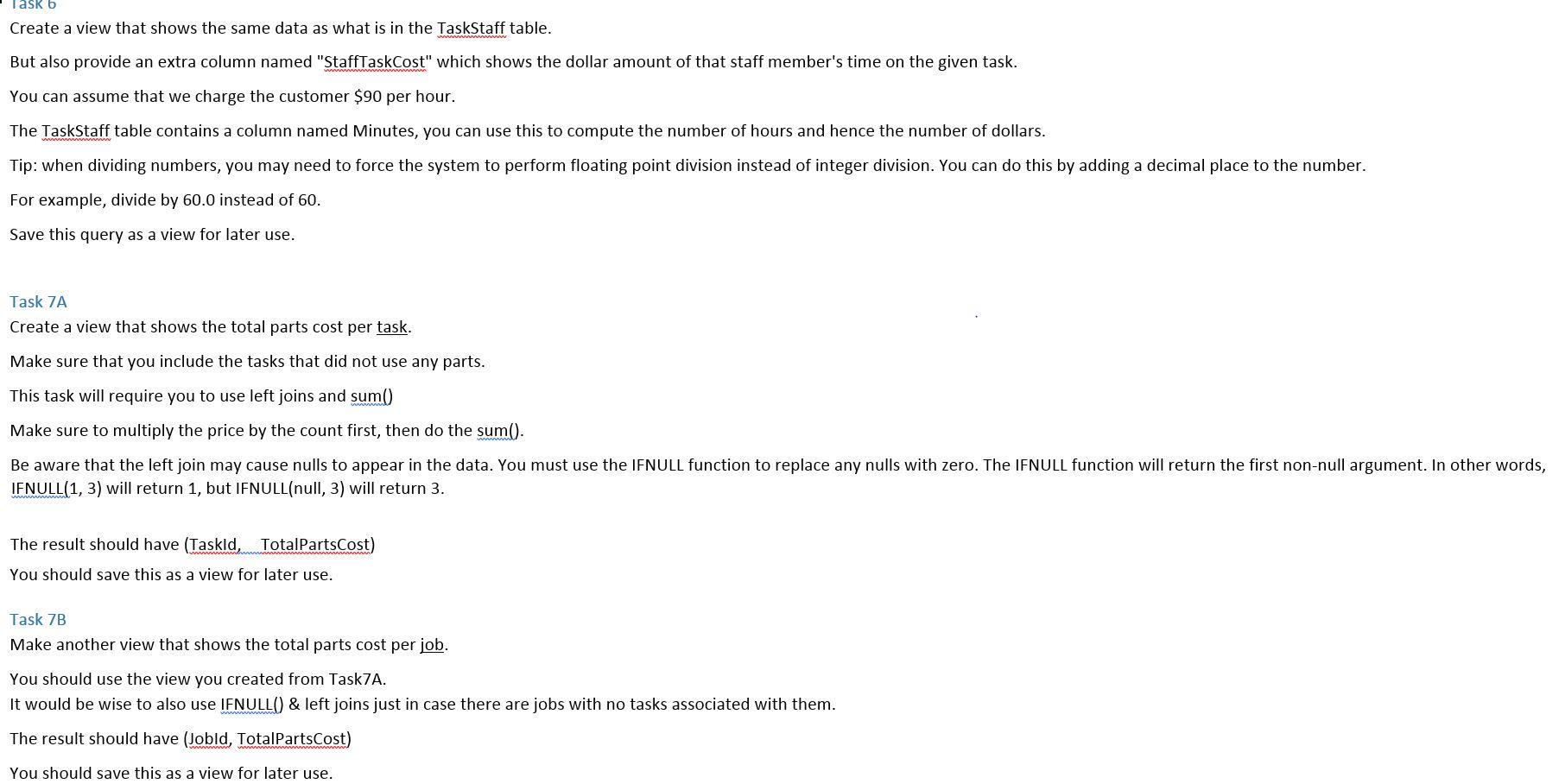 Solved Task 2 Create a view that displays all cars in the | Chegg.com