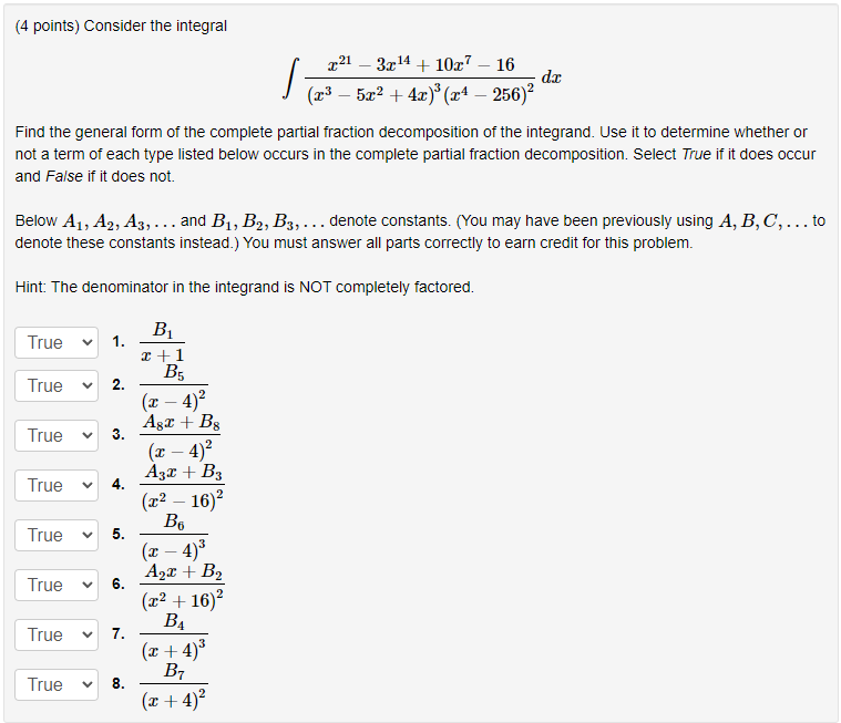 Solved (4 points) Consider the integral | Chegg.com