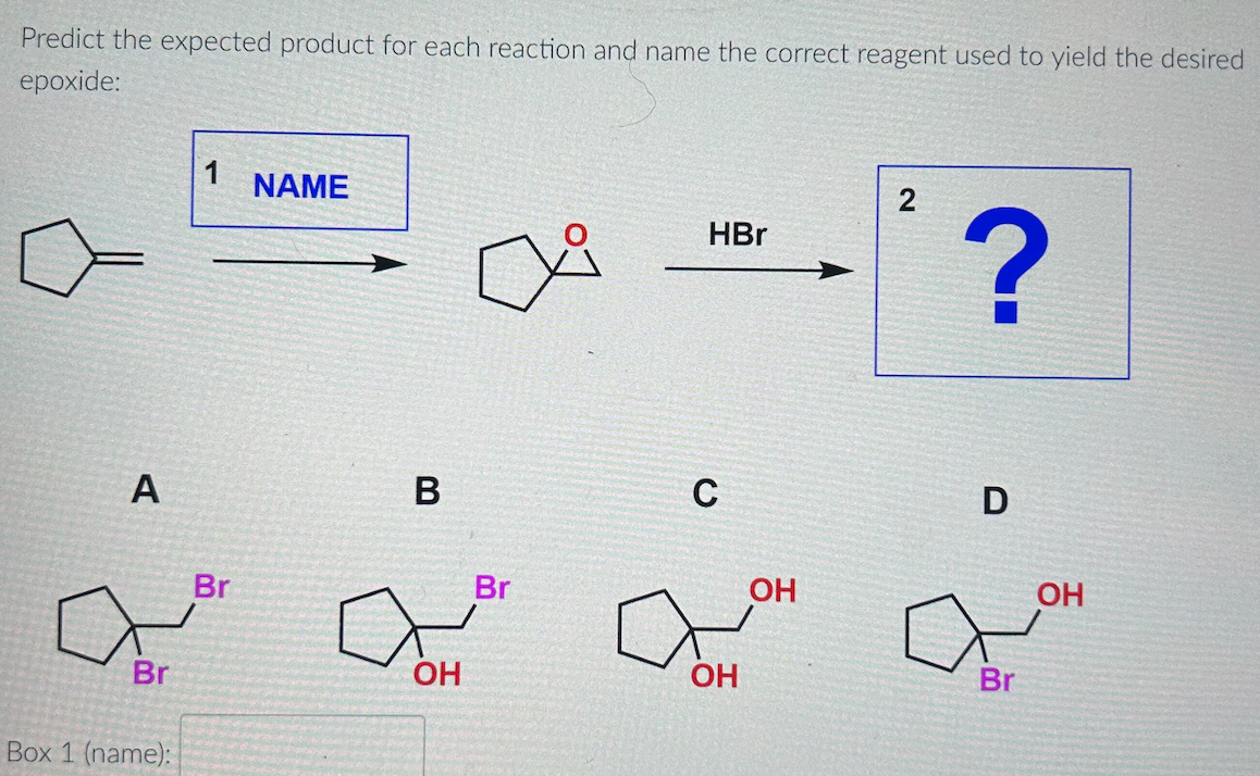 Solved Predict the expected product for each reaction and | Chegg.com