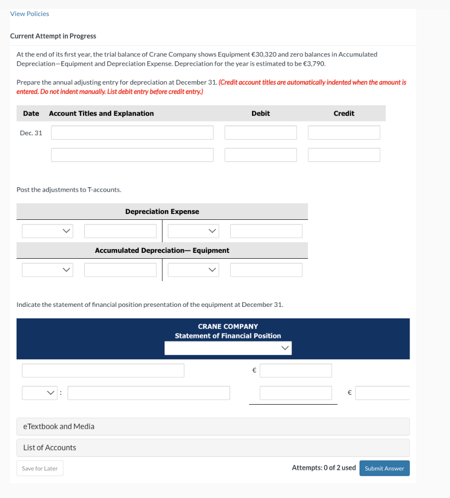 Solved At the end of its first year, the trial balance of | Chegg.com