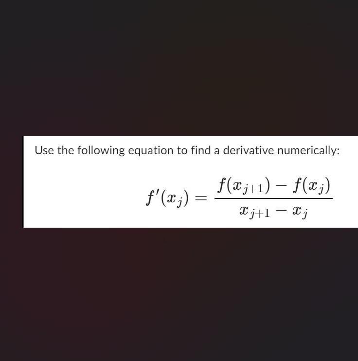 Solved Use the following equation to find a derivative | Chegg.com
