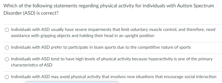 Solved Which of the following statements regarding physical | Chegg.com