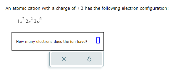 Solved An Atomic Cation With A Charge Of 2 ﻿has The
