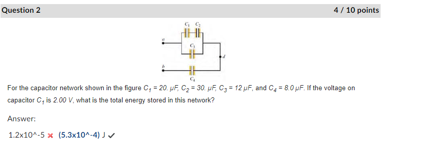 Solved For the capacitor network shown in the figure | Chegg.com
