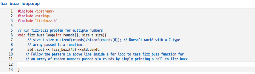 Solved Question 1: Fizz Buzz cont. Problem statement: Given | Chegg.com