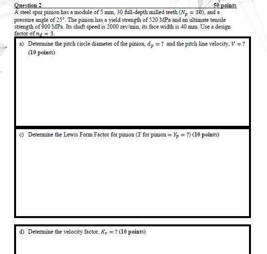 Solved e) Determine the maximum allowable transmitted load, | Chegg.com