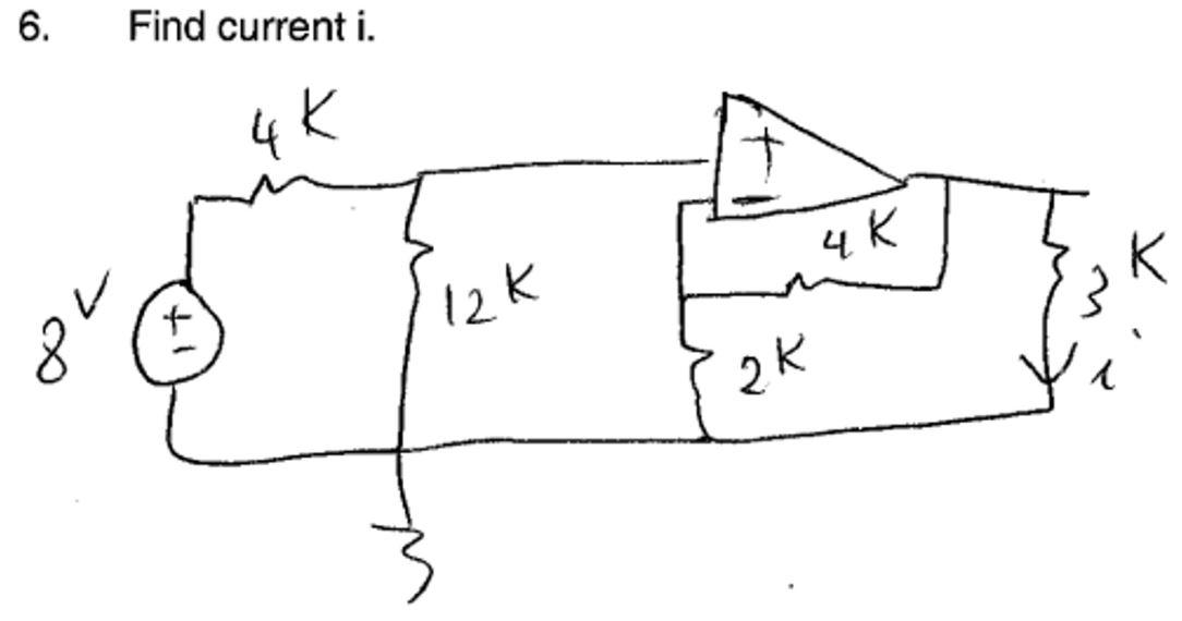 Solved 6. Find current i. | Chegg.com