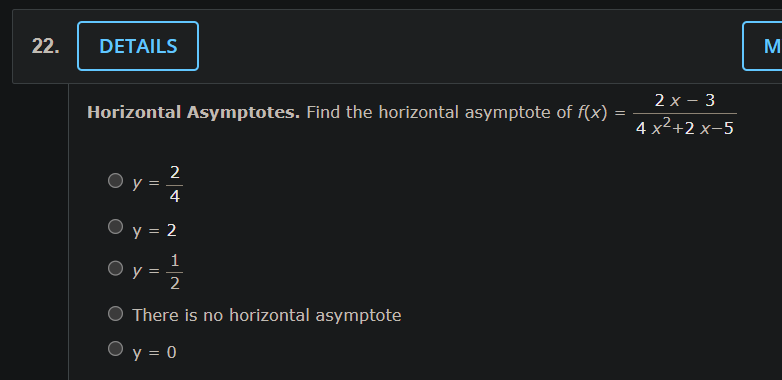 Solved Horizontal Asymptotes. Find the horizontal asymptote | Chegg.com