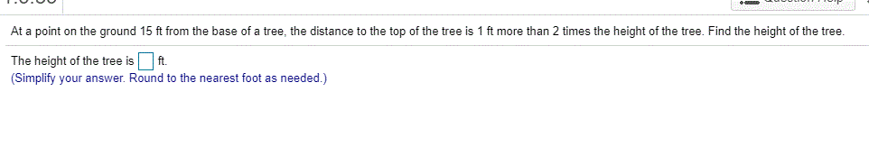 Solved At a point on the ground 15 ft from the base of a | Chegg.com