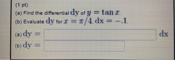 Solved 1. Find the differential of the function y=2x ln x | Chegg.com