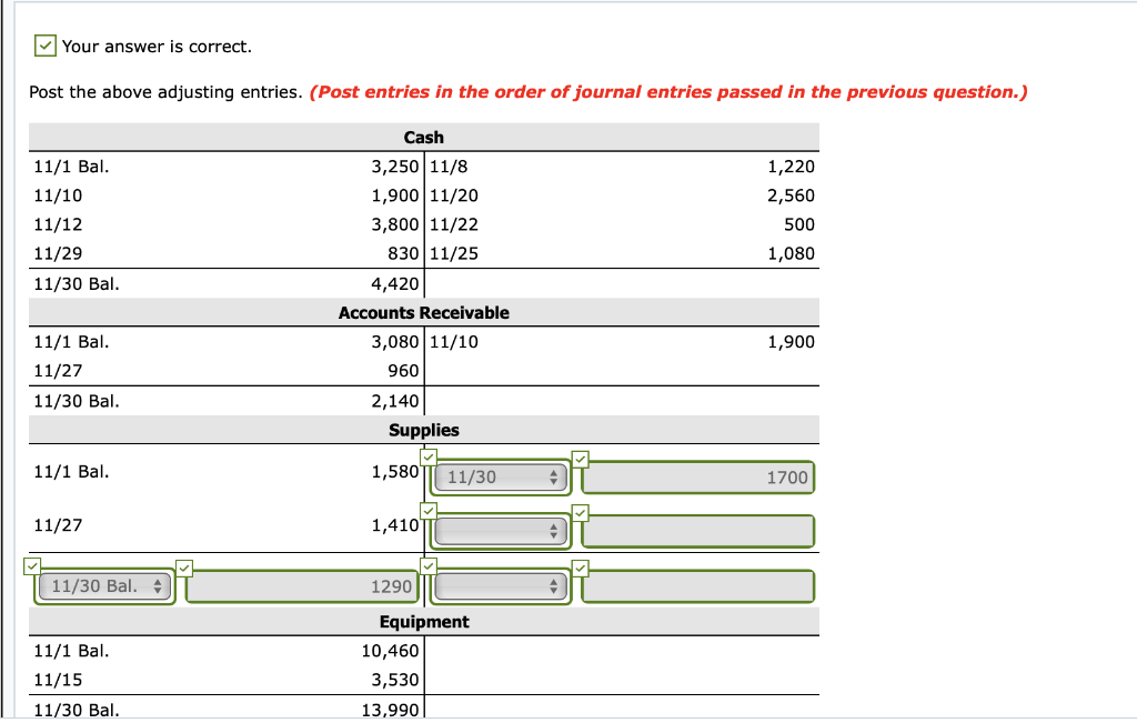 Solved Accounting Cycle Review Problem 0-14A On November 1, | Chegg.com