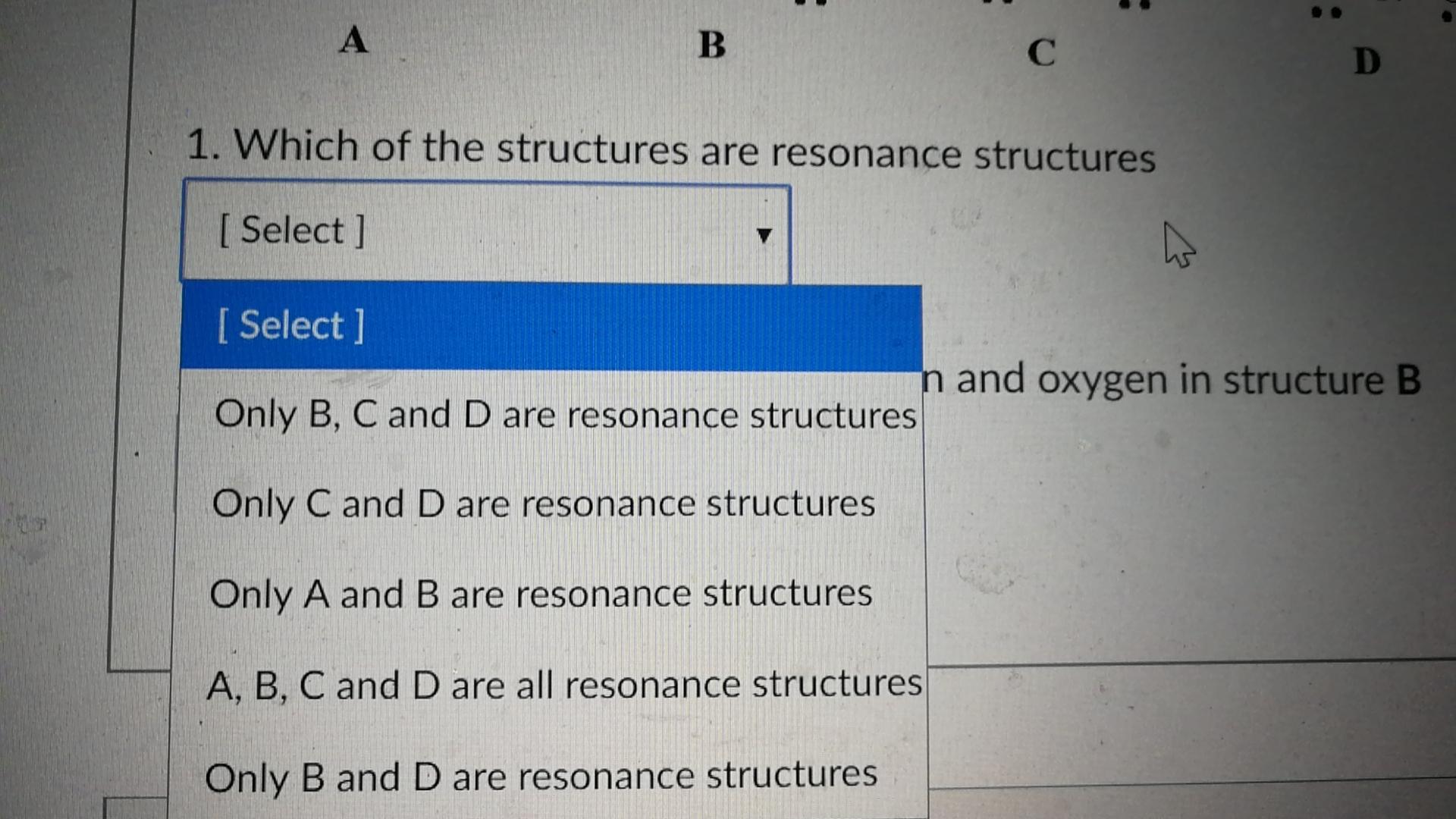 Solved 5pts For the four Lewis structures given below. | Chegg.com