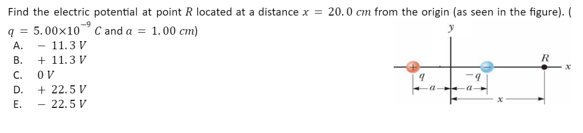 Solved Find the electric potential at point R located at a | Chegg.com