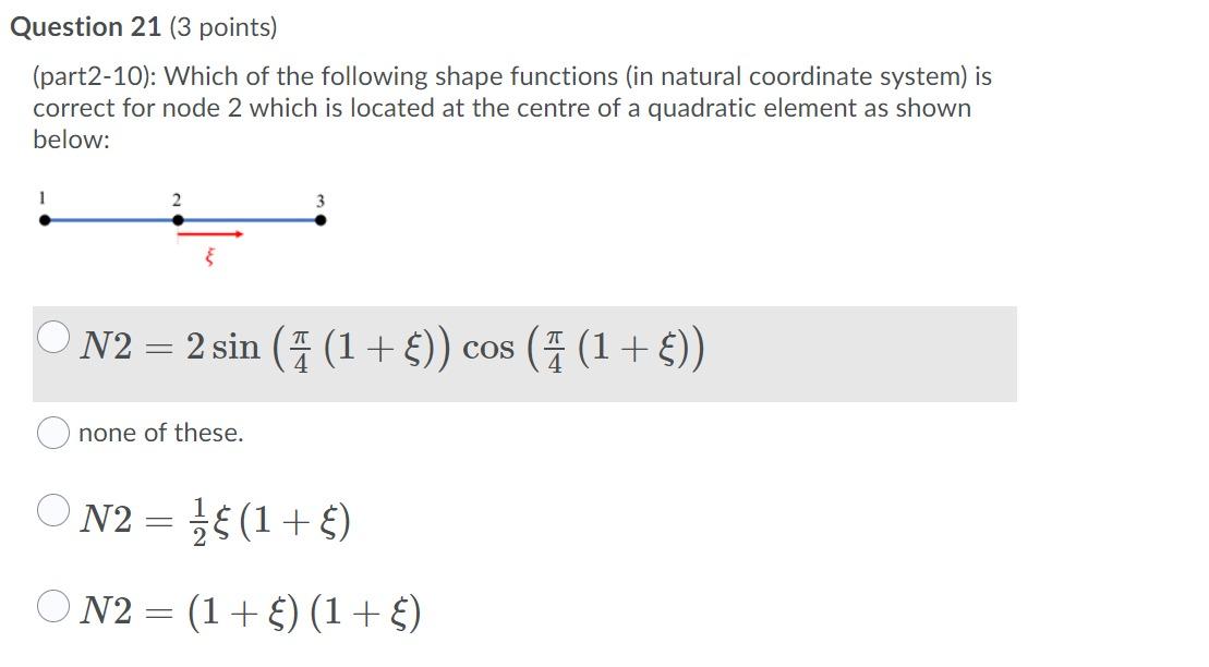 Solved Question 20 (2 points) (Part2-9): Same 1D quadratic | Chegg.com