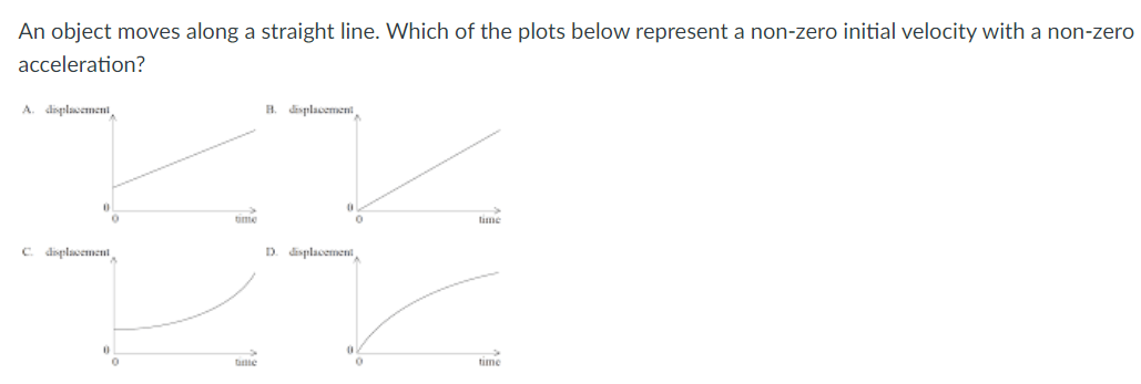 Solved An object moves along a straight line. Which of the | Chegg.com