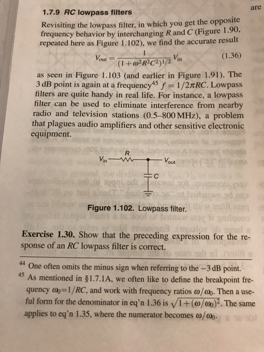 Solved Revisiting the lowpass filter, in which you get the | Chegg.com