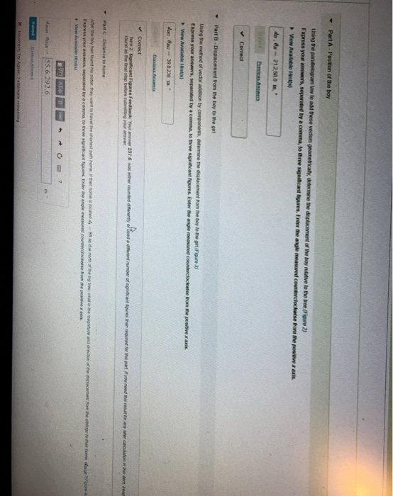 Solved Learning Goal: To be able to add and subtract vectors | Chegg.com