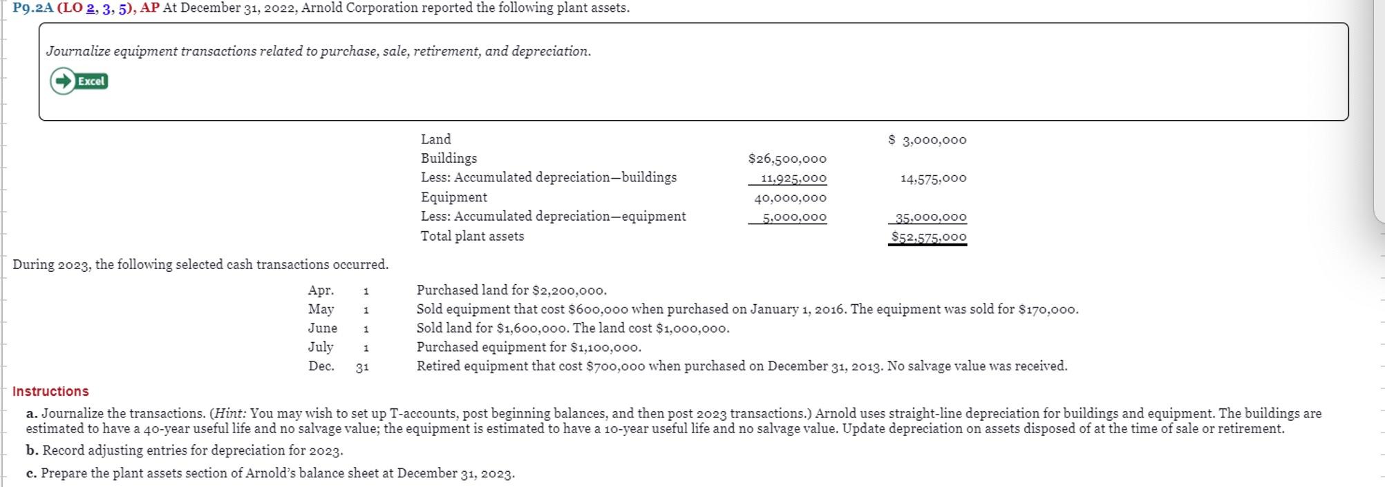 Solved Journalize equipment transactions related to | Chegg.com