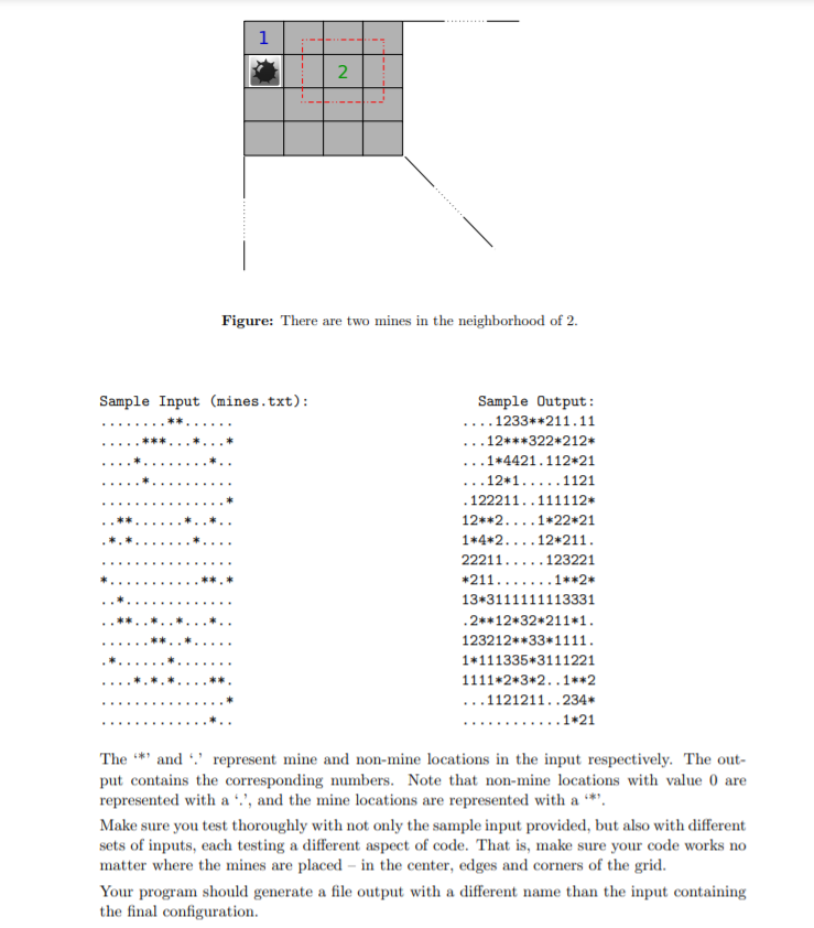 Solved 2. Mine Sweeper (10 points): This is a popular | Chegg.com