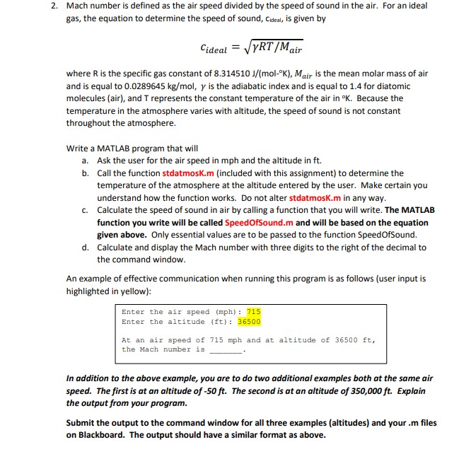 Solved function temp=stdatmosK(alt)temp = -1;if alt > | Chegg.com