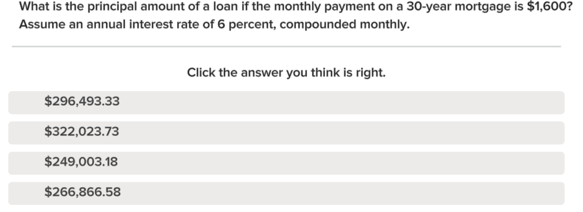 Solved What is the principal amount of a loan if the monthly | Chegg.com