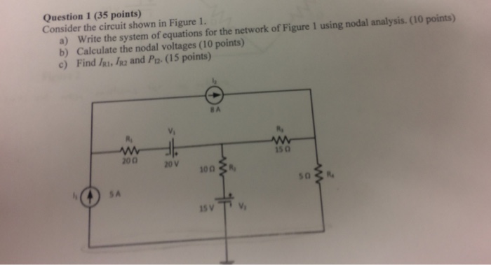 Solved Question 1 (35 points) Consider the circuit shown in | Chegg.com