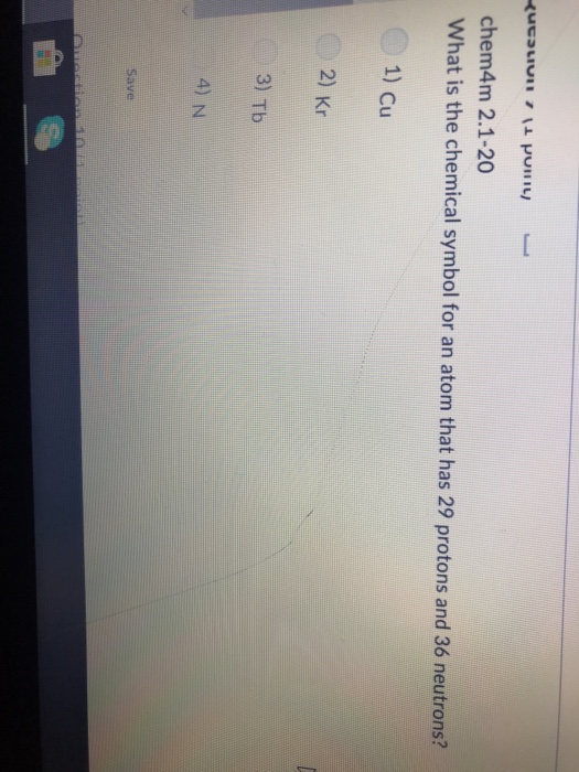 Solved chem4m 2.1-20 What is the chemical symbol for an atom | Chegg.com