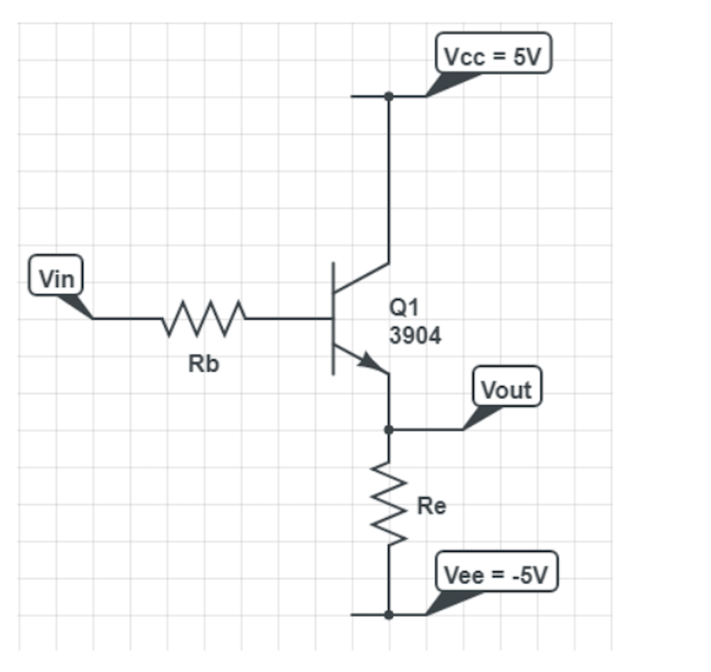 Solved 5. The circuit diagram of a simple emitter follower | Chegg.com