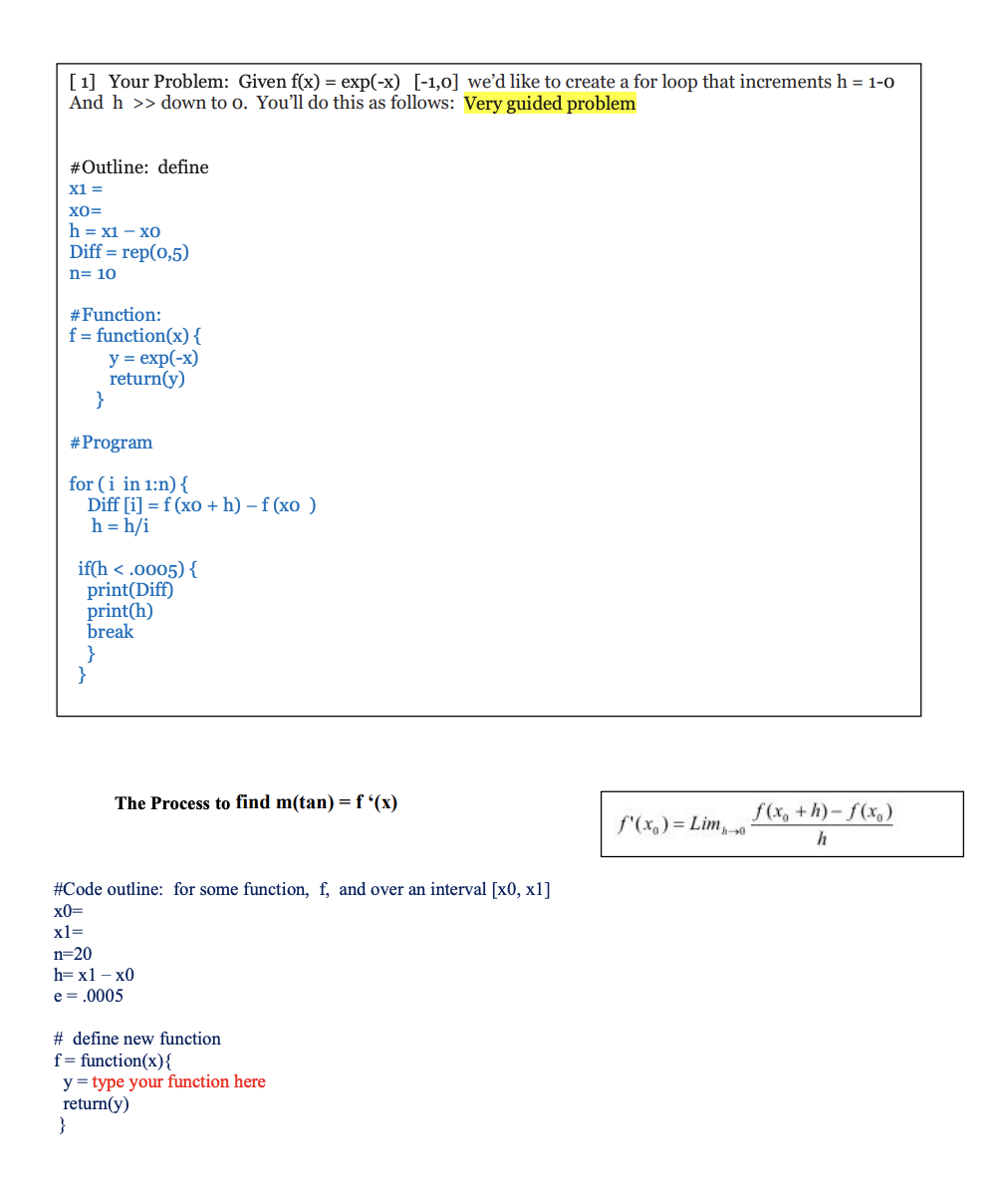 Solved [1] Your Problem: Given f(x) = exp(-x) [-1,0] we'd | Chegg.com