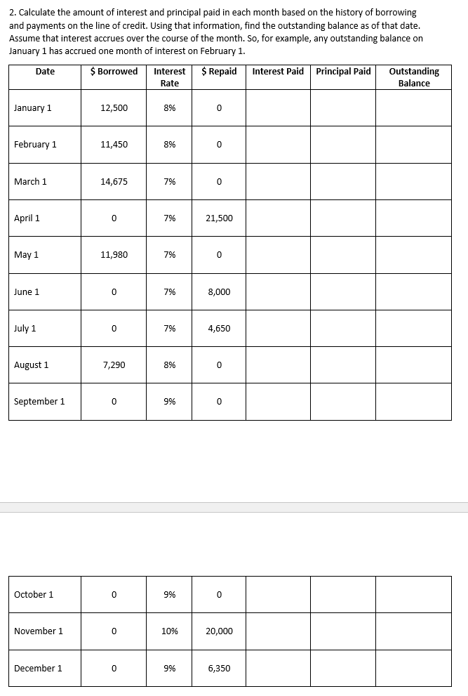 Solved 2. Calculate the amount of interest and principal | Chegg.com